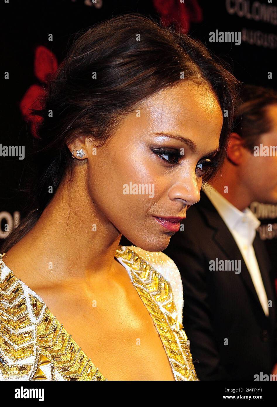 Zoe Saldana at the screening of "Colombiana" at the Regal South Beach ...