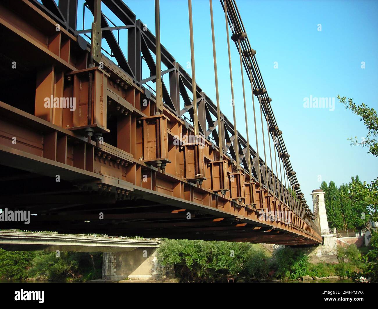 The catenary suspension bridge of Real Ferdinando or the Ferdinandeo ...