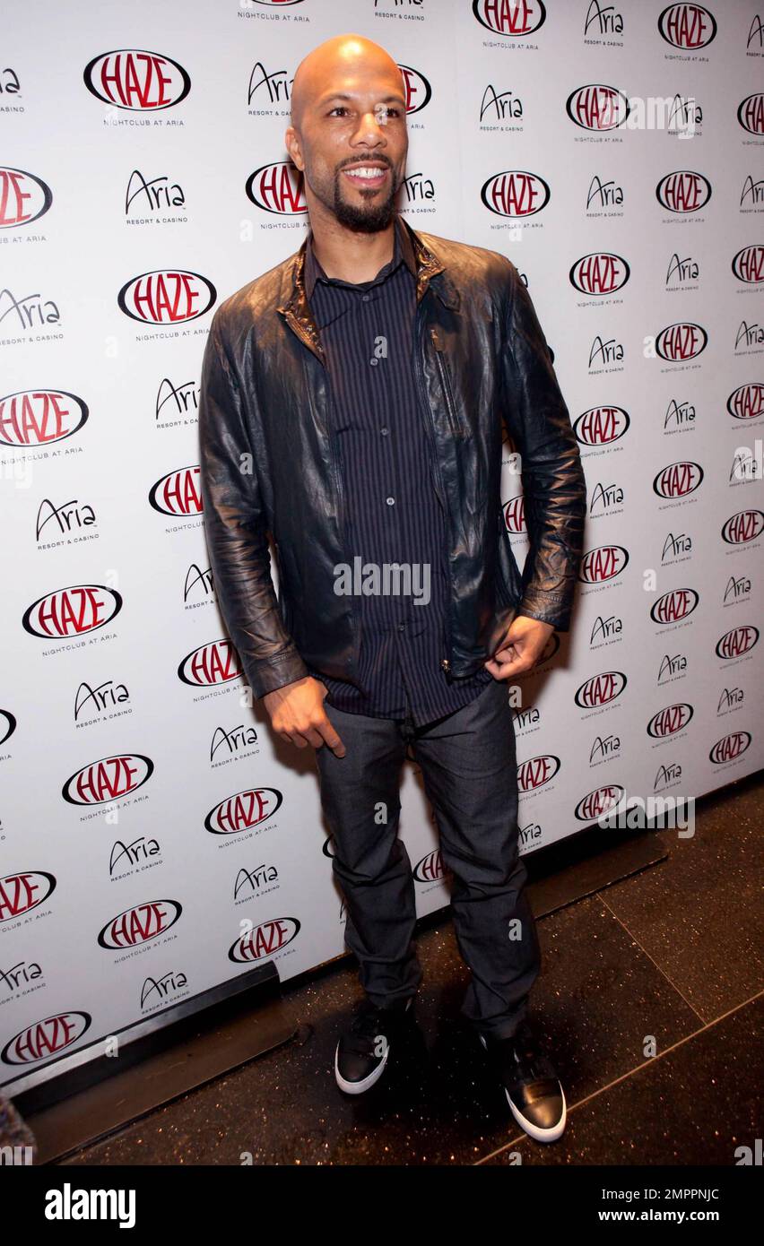 Rapper Common celebrates his birthday at Haze nightclub inside the Aria ...