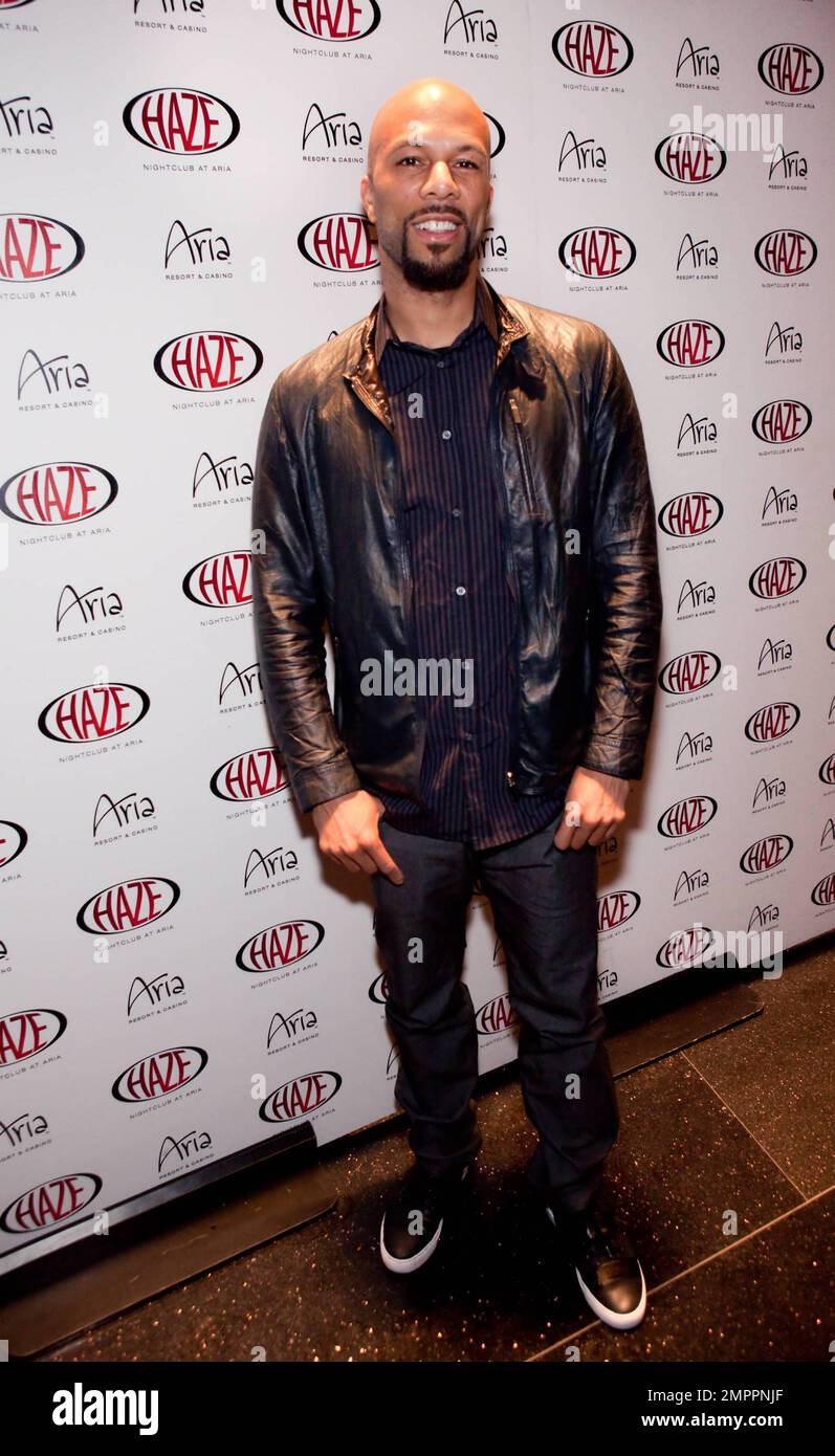 Rapper Common celebrates his birthday at Haze nightclub inside the Aria ...