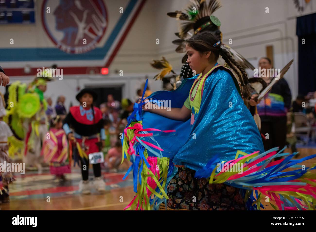 Native American from the Shoshone-Paiute Tribes participate in a Pow ...