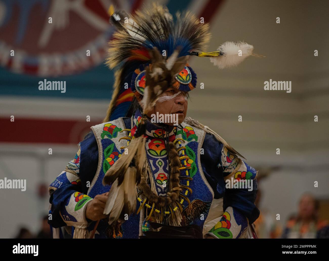 Native American from the Shoshone-Paiute Tribes participate in a Pow ...
