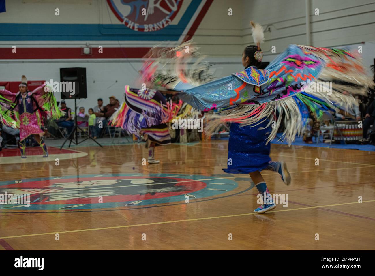 Native American from the Shoshone-Paiute Tribes participate in a Pow ...