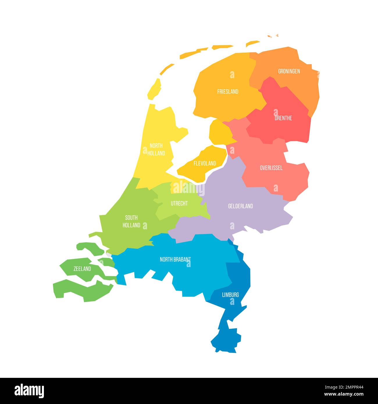 Netherlands political map of administrative divisions Stock Vector ...