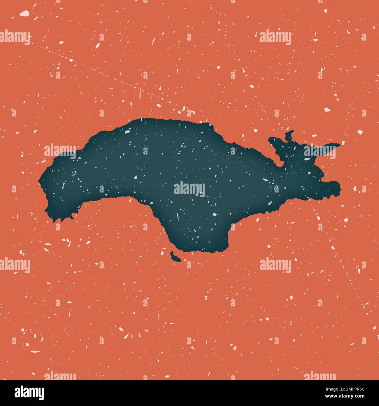 Samos vintage map. Grunge map of the island with distressed texture ...