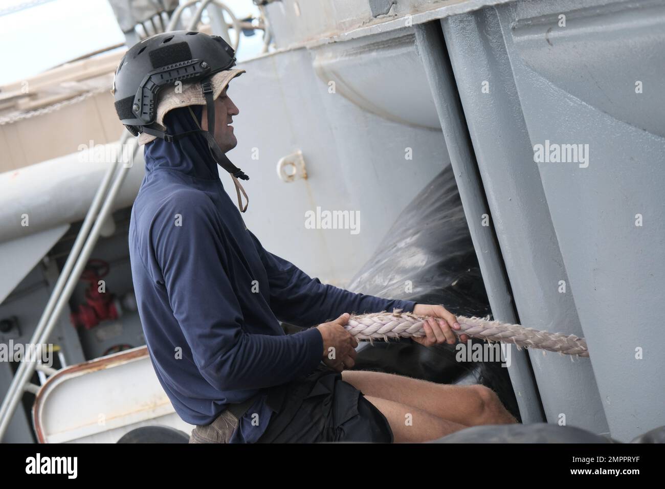 U.S. Navy Diver First Class Casey Krug with Mobile Dive Salvage Unit ...