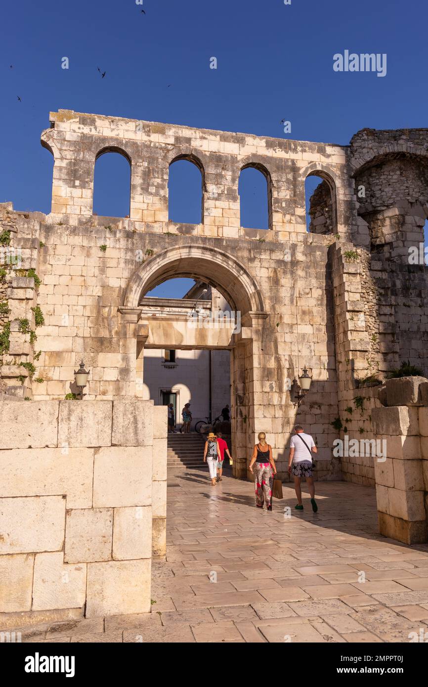 SPLIT, CROATIA, EUROPE - Diocletian Palace in old town Split Stock ...