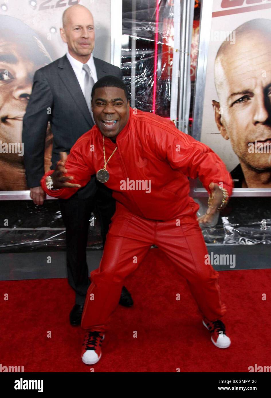 Bruce Willis and Tracy Morgan at the world premiere of "Cop Out" in New ...