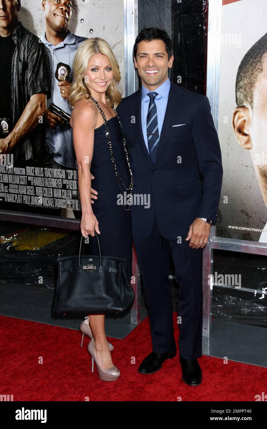 Mark Consuelos and Kelly Ripa at the world premiere of "Cop Out" in New ...
