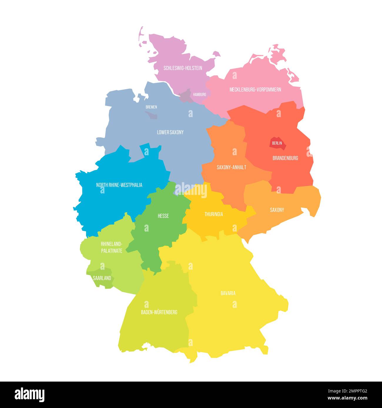 Germany political map of administrative divisions Stock Vector Image ...