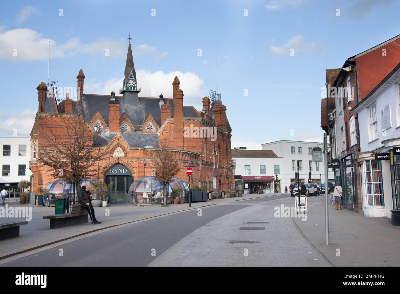 The Town Hall on Market Place in Wokingham, Berkshire in the UK Stock ...