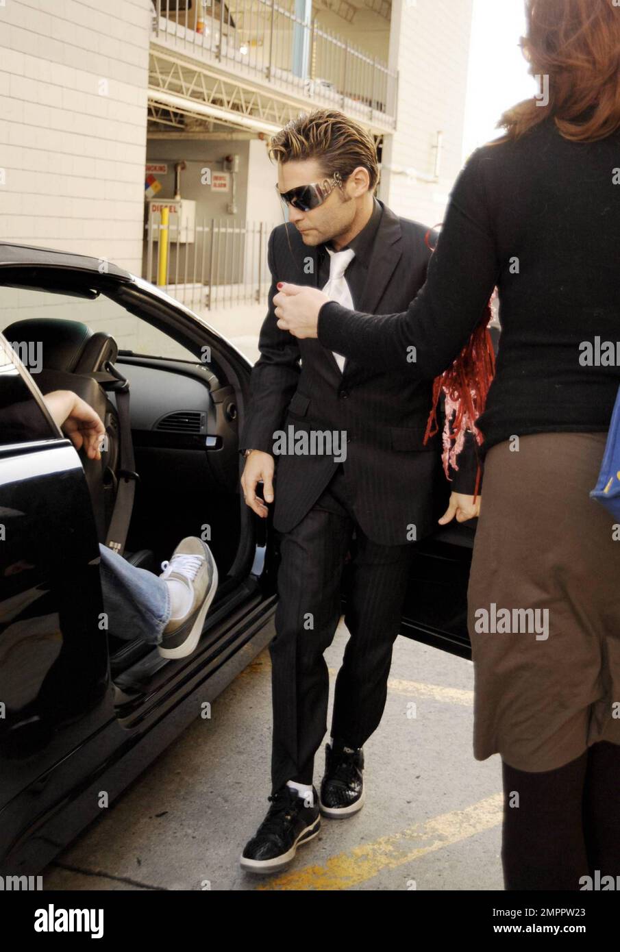 Corey Feldman arrives at the CNN building for an appearance on "Larry ...