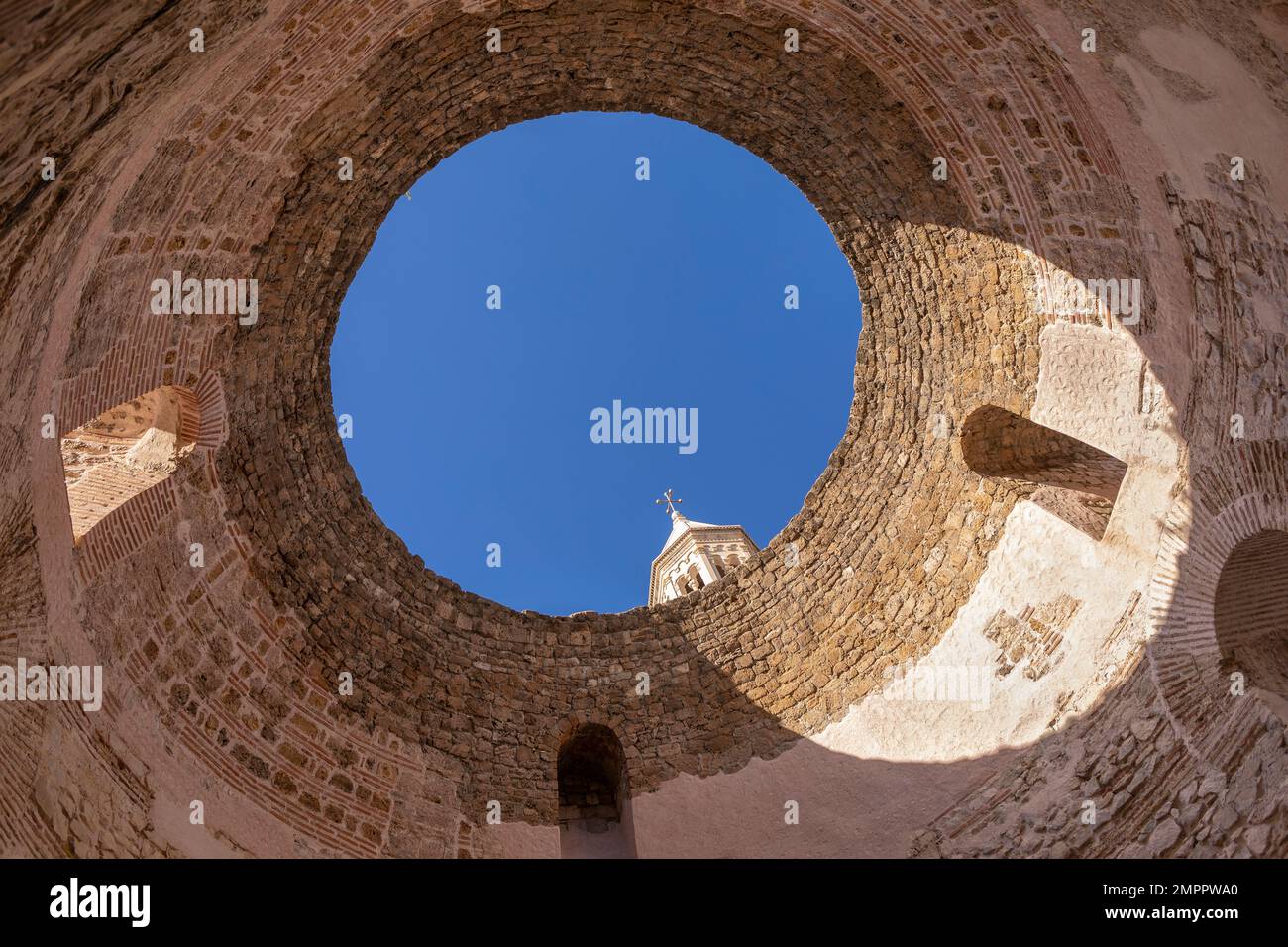 SPLIT, CROATIA, EUROPE - Circular ceiling opening in the Vestibule in ...