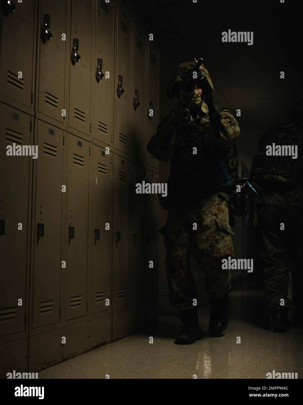 A member with Japan Ground Self-Defense Force, 51st Infantry Regiment ...