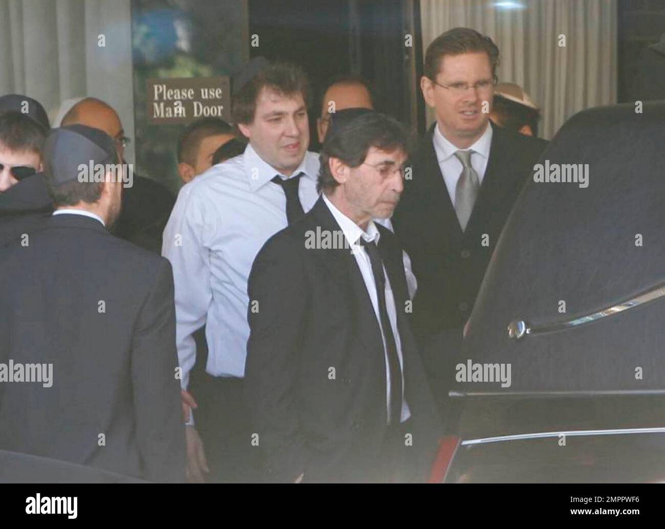 Family and friends gather outside Steeles Memorial Chapel after actor ...