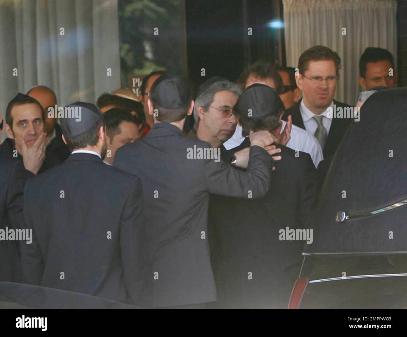 Family and friends gather outside Steeles Memorial Chapel after actor ...