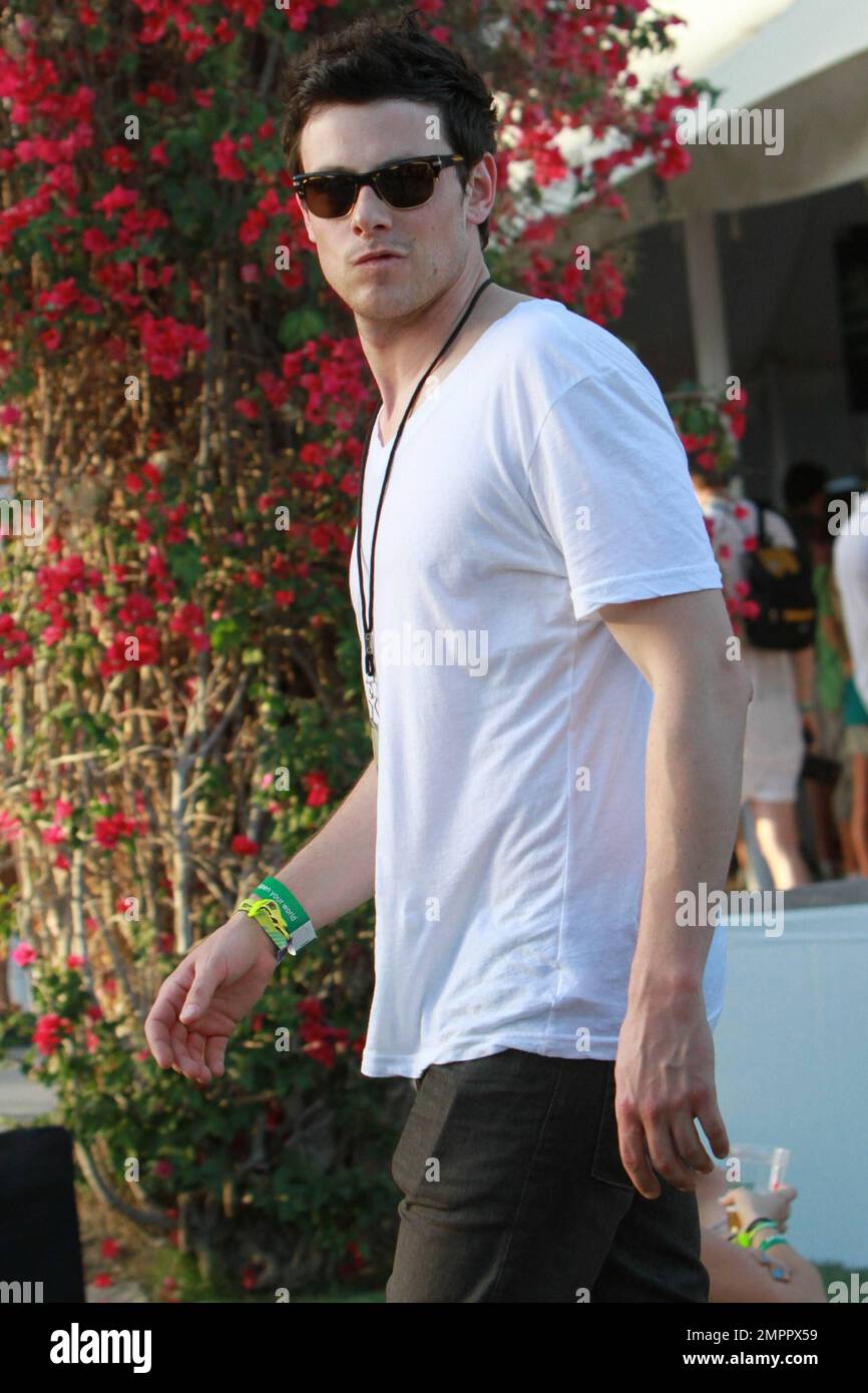 "Glee" actor Cory Monteith on day three of the Coachella Music and Arts ...