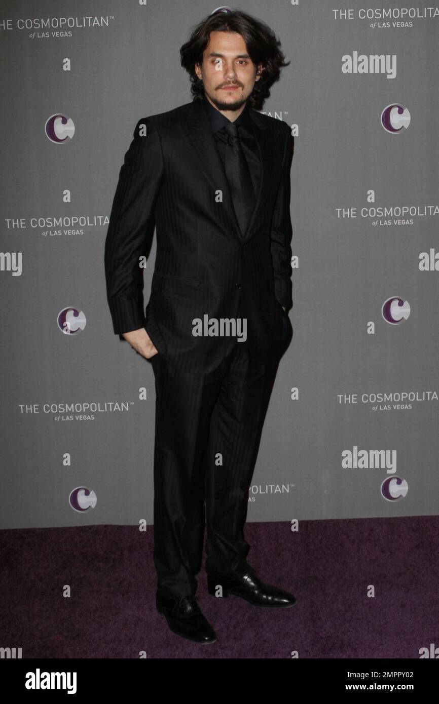John Mayer shows off his wavy hair and goatee prior to performing at ...