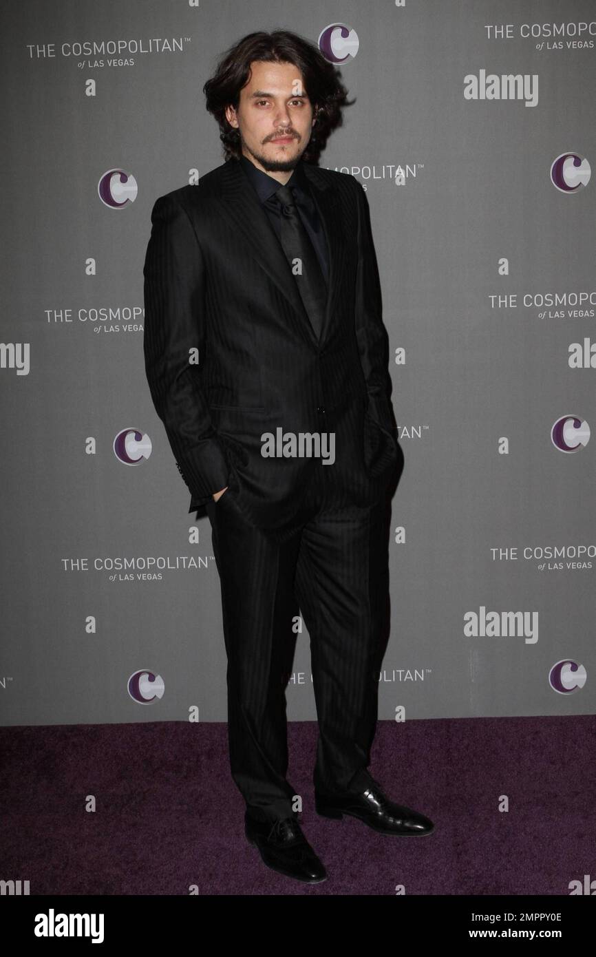 John Mayer shows off his wavy hair and goatee prior to performing at ...