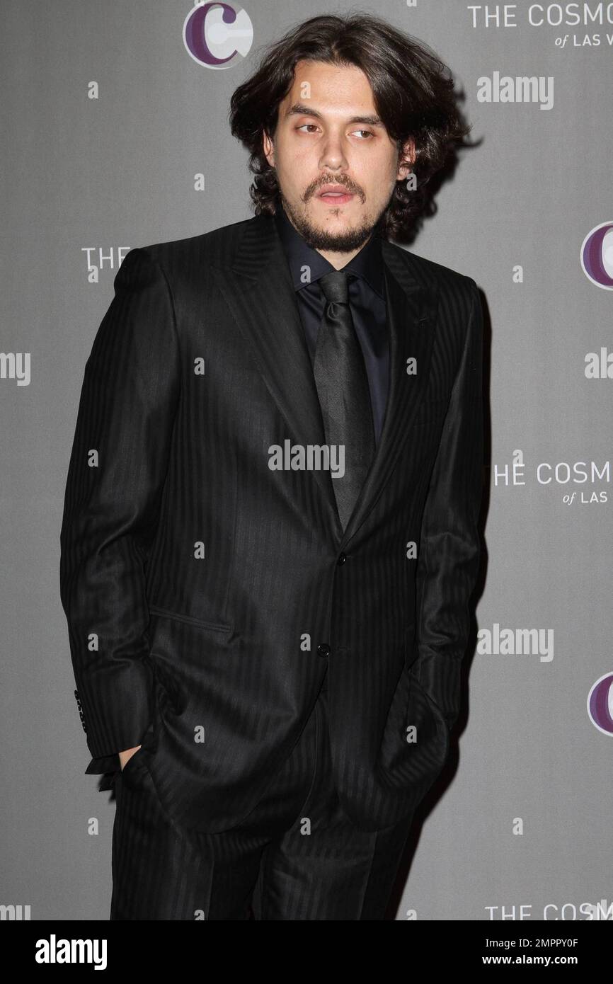 John Mayer shows off his wavy hair and goatee prior to performing at ...