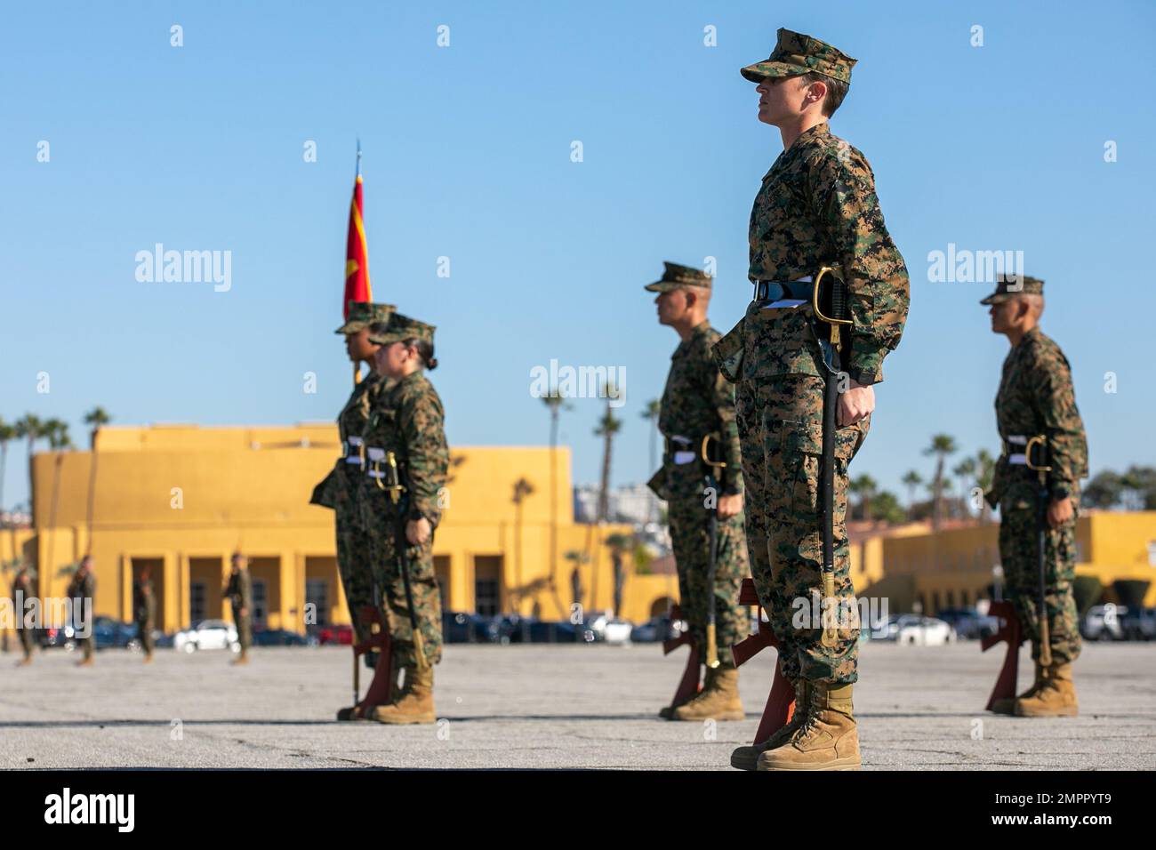 U S Marines With Drill Instructor School Recruit Training Regiment