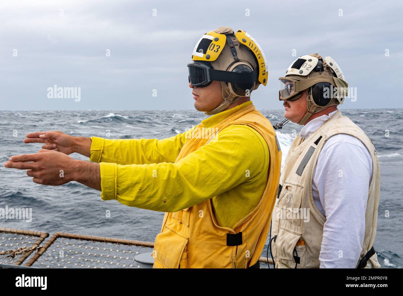 PHILIPPINE SEA (Nov. 14, 2022) Boatswain’s Mate 2nd Class Israel Urbano ...
