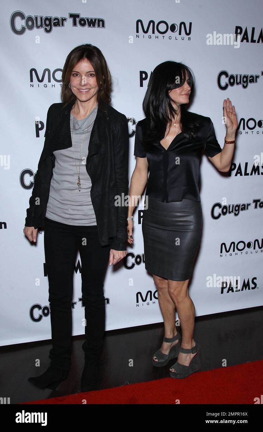 Christa MIller and Courtney Cox at "Cougartown" viewing party held at ...