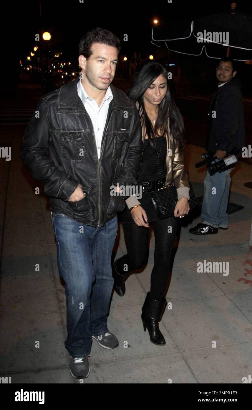 Actress Courtenay Semel arrives at Crown Bar with a male friend for a ...