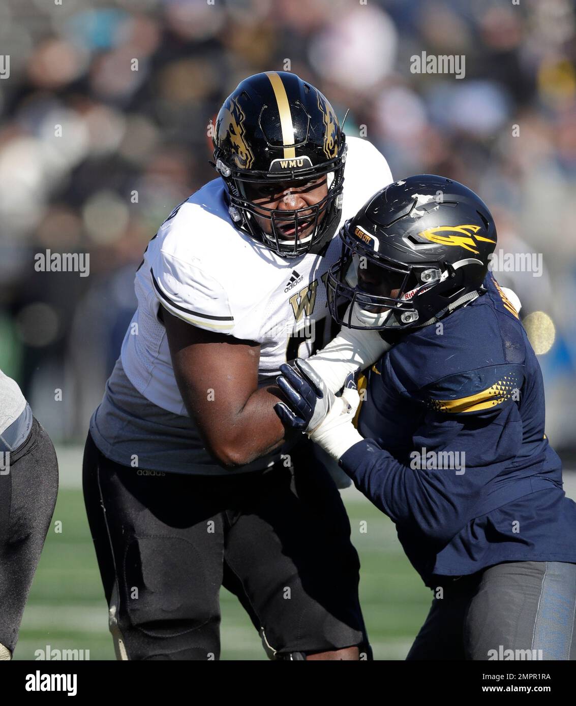 Western Michigan offensive lineman Chukwuma Okorafor seen during the ...