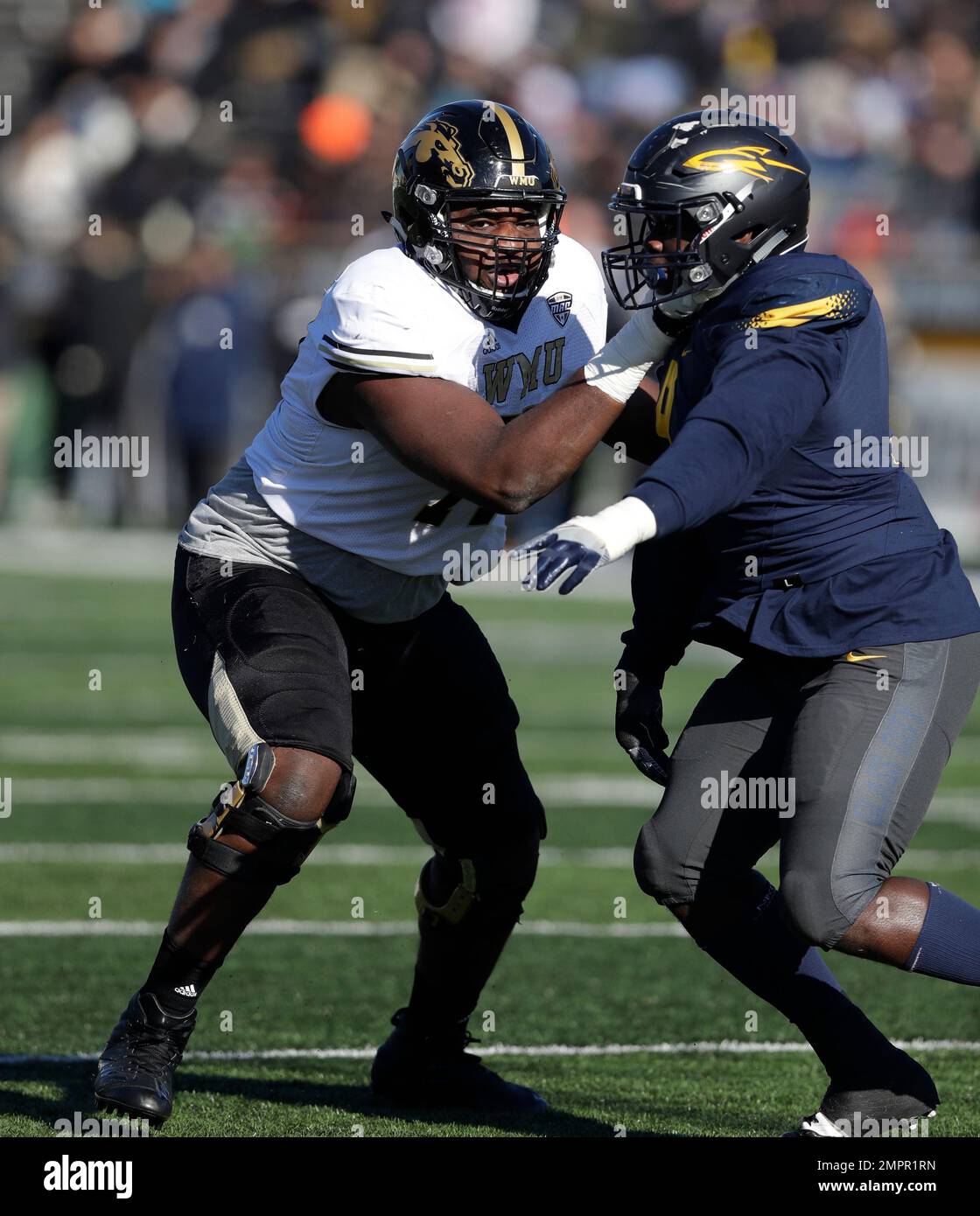 Western Michigan offensive lineman Chukwuma Okorafor seen during the ...