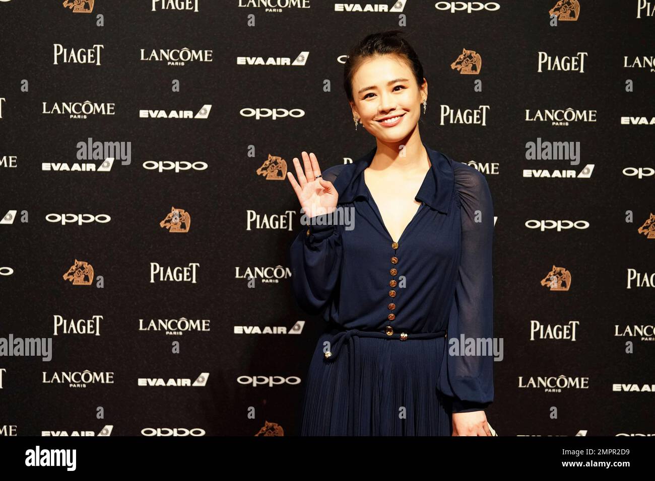 Chinese actress Sandra Ma poses on the red carpet at the 54th Golden ...