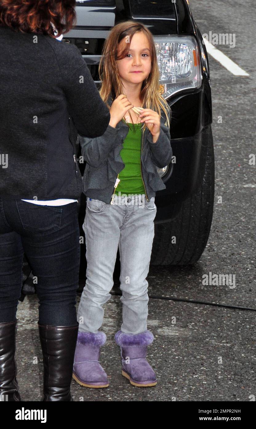 Courteney Cox and daughter Coco pose for photos outside the "Late Show ...