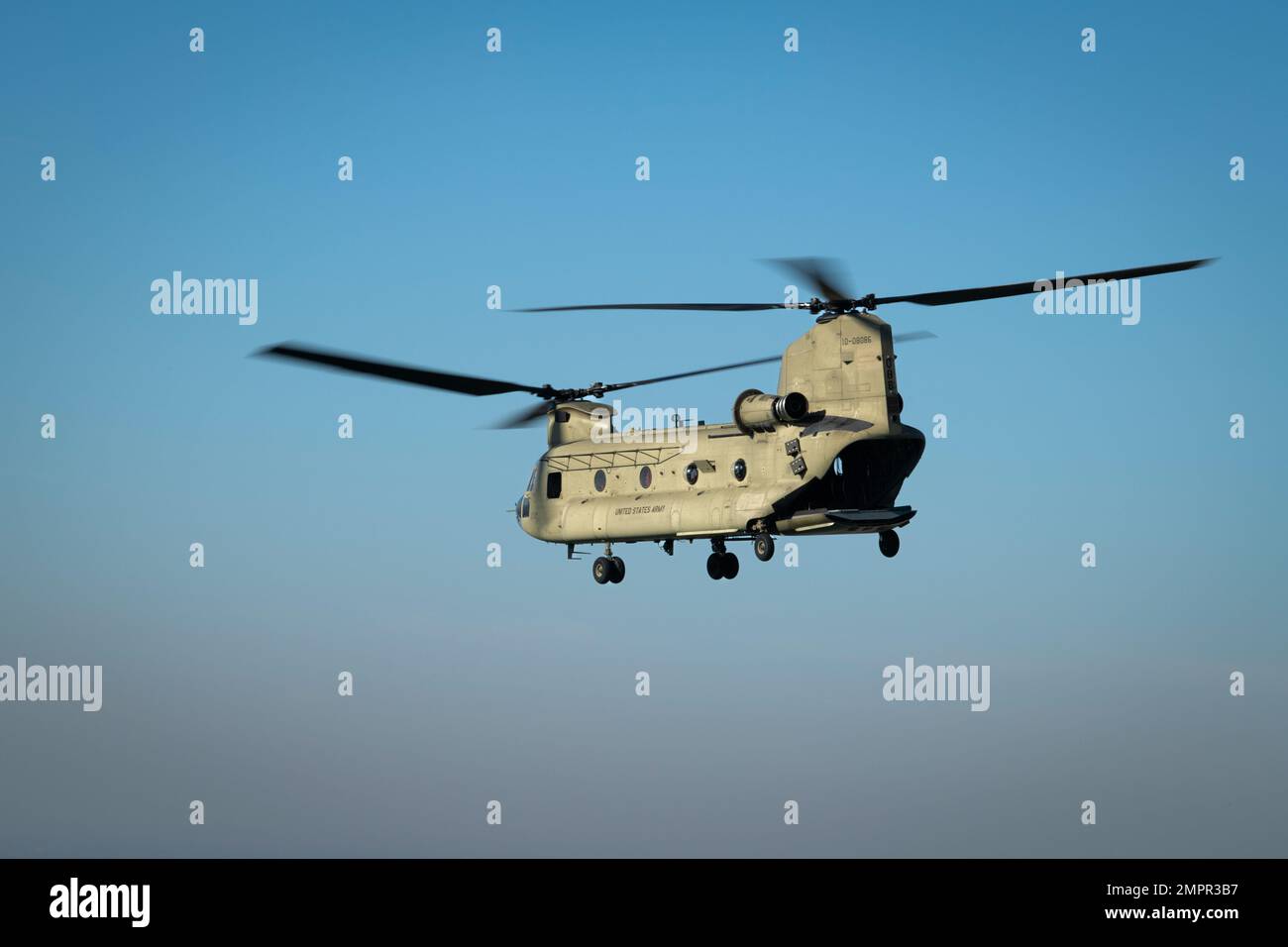 A CH-47 Chinook assigned to Army Aviation Support Facility #2 (AASF #2 ...