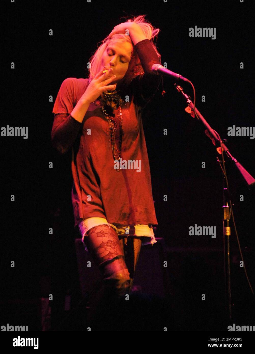 Rocker Courtney Love performs live with her band Hole at the Fillmore ...