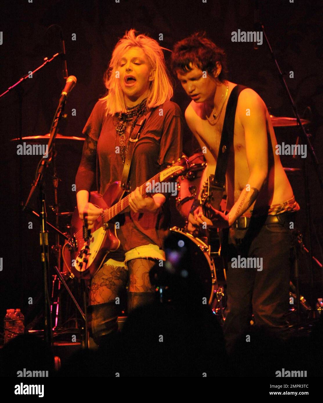 Rocker Courtney Love performs live with her band Hole at the Fillmore ...