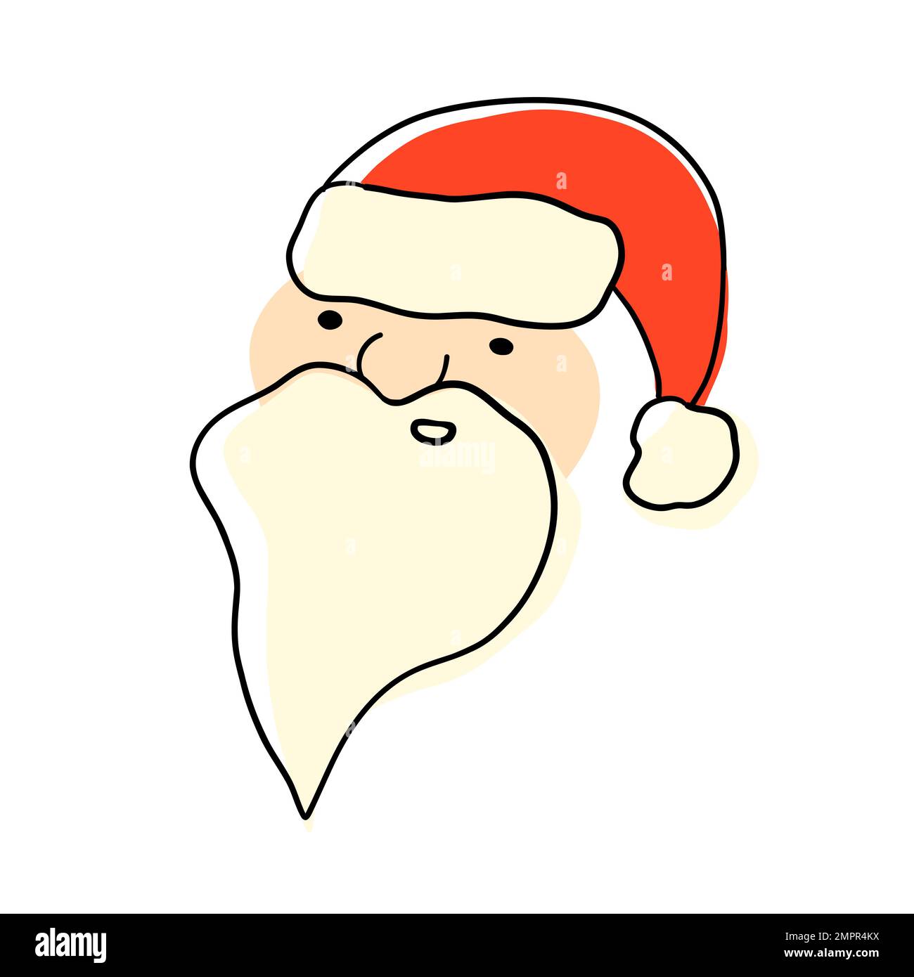 Cute cheerful Santa Claus. Vector illustration in cartoon flat style ...