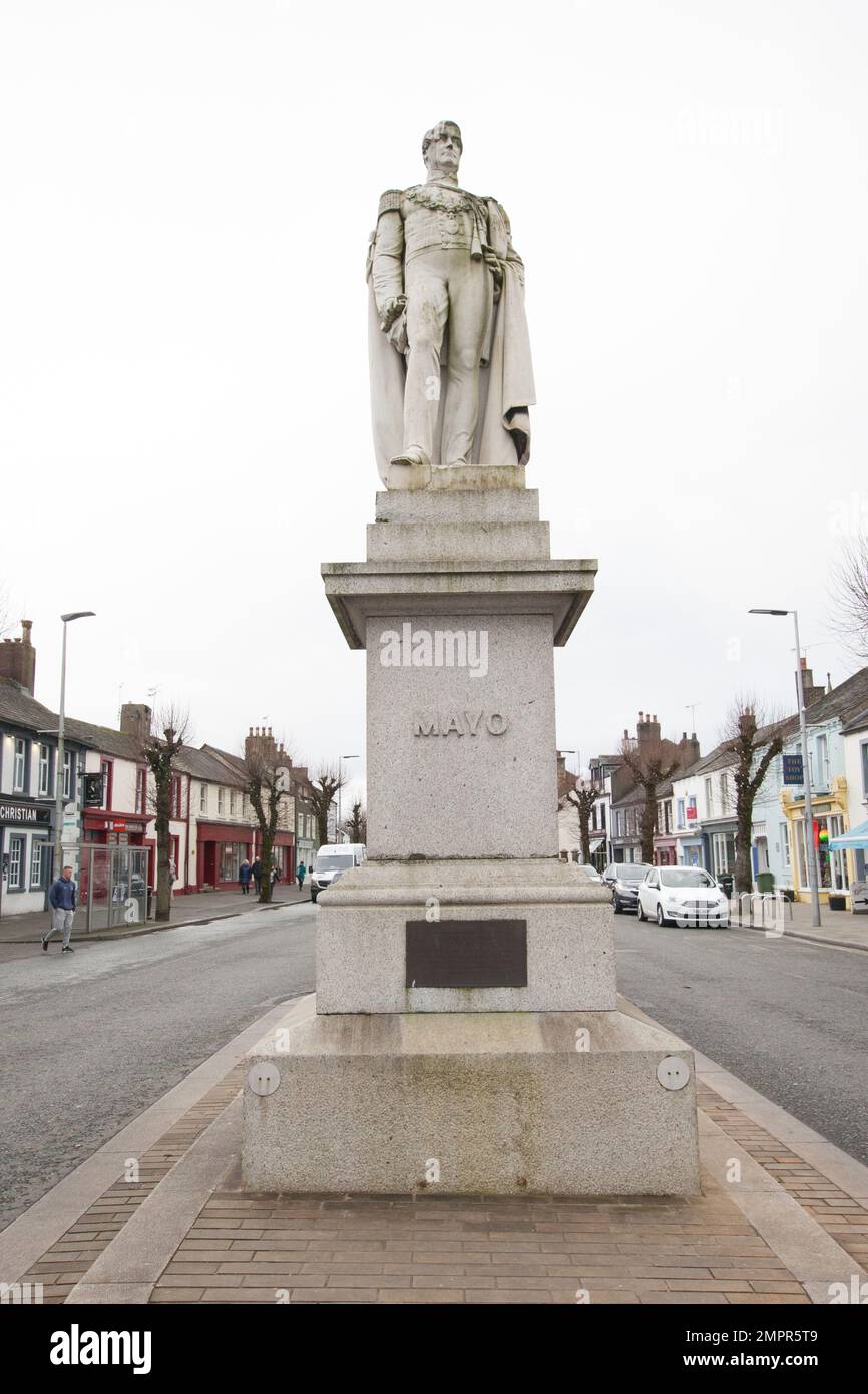 A statue of the Earl of Mayo in Cockermouth, Cumbria in the UK Stock ...