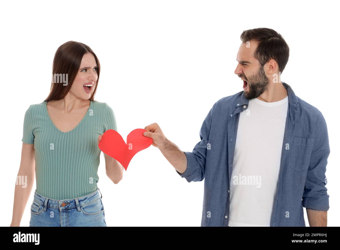 Angry man tearing up Cut Out Stock Images & Pictures - Alamy