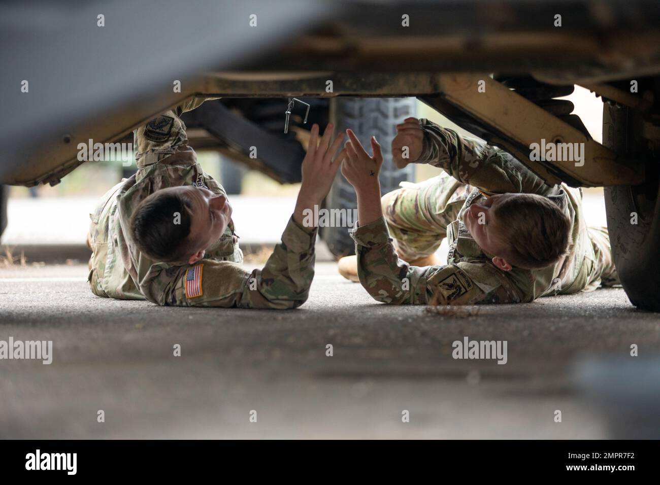 U.S. Army Pfc. Nolan Brewer and Pfc. Austin Robertson from the 22nd ...
