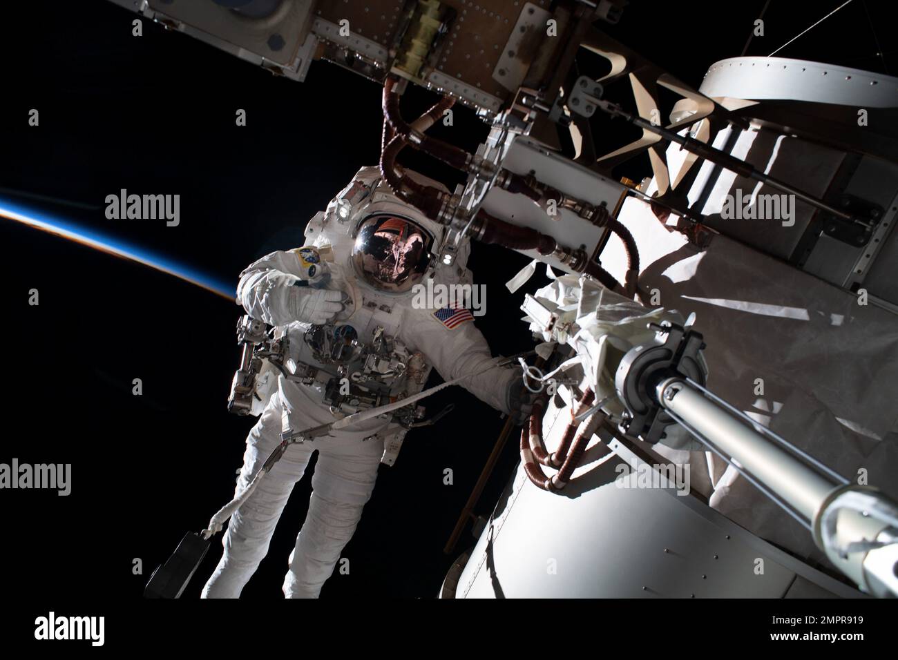 Army Astronaut Lt. Col. (Dr.) Frank Rubio completes a spacewalk ...
