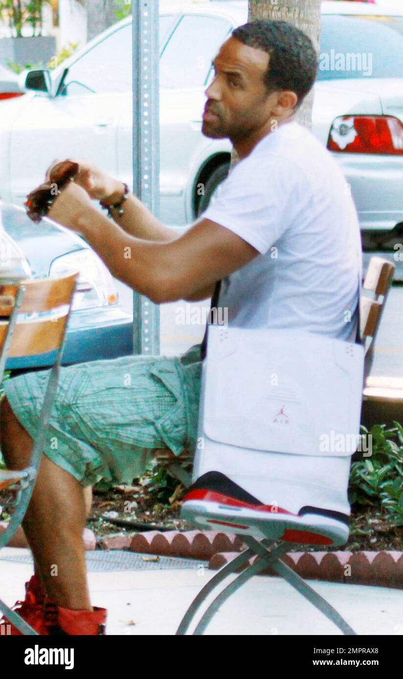 EXCLUSIVE!! British R&B singer Craig David tucks in to his lunch at an ...