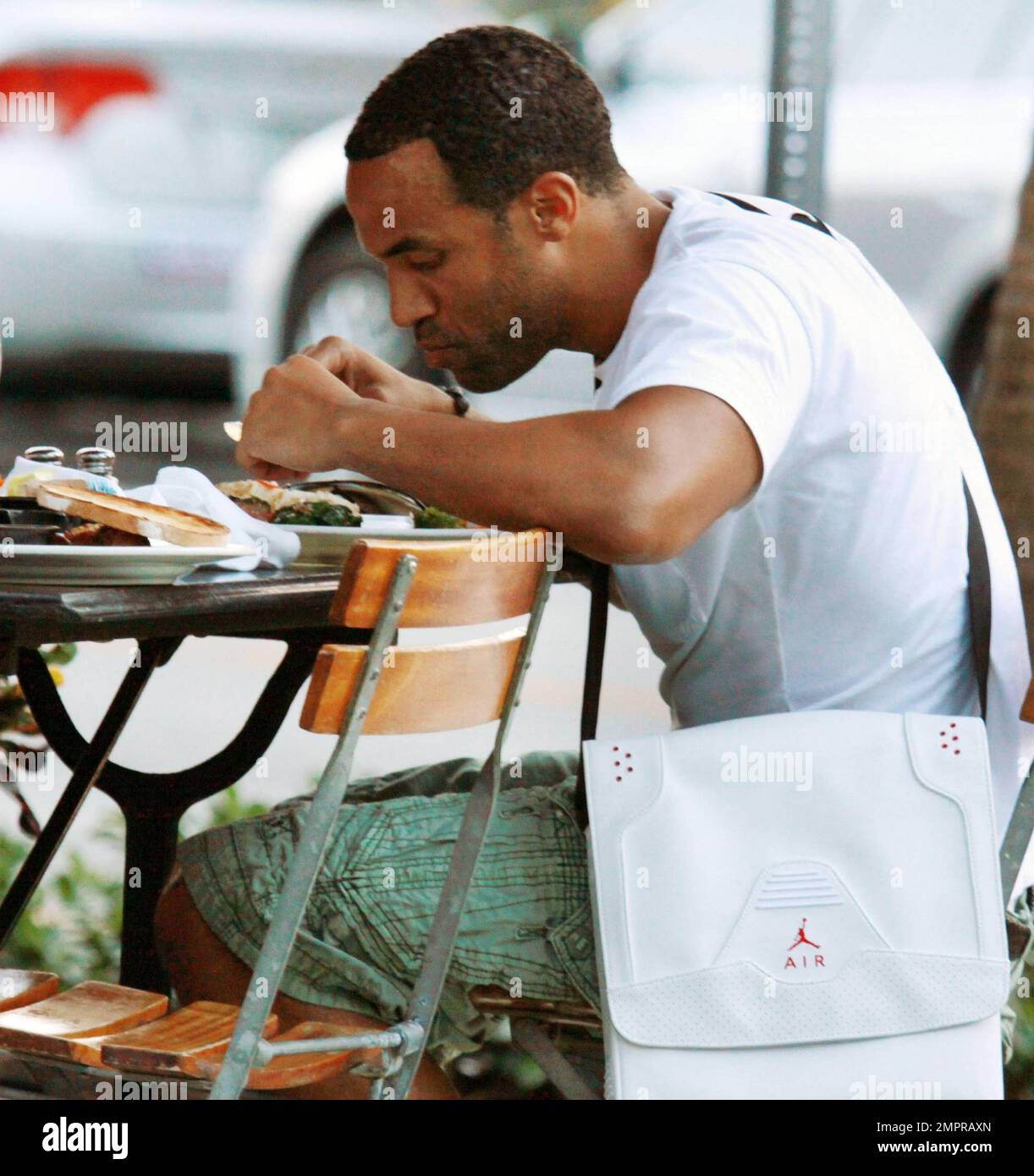 EXCLUSIVE!! British R&B singer Craig David tucks in to his lunch at an ...