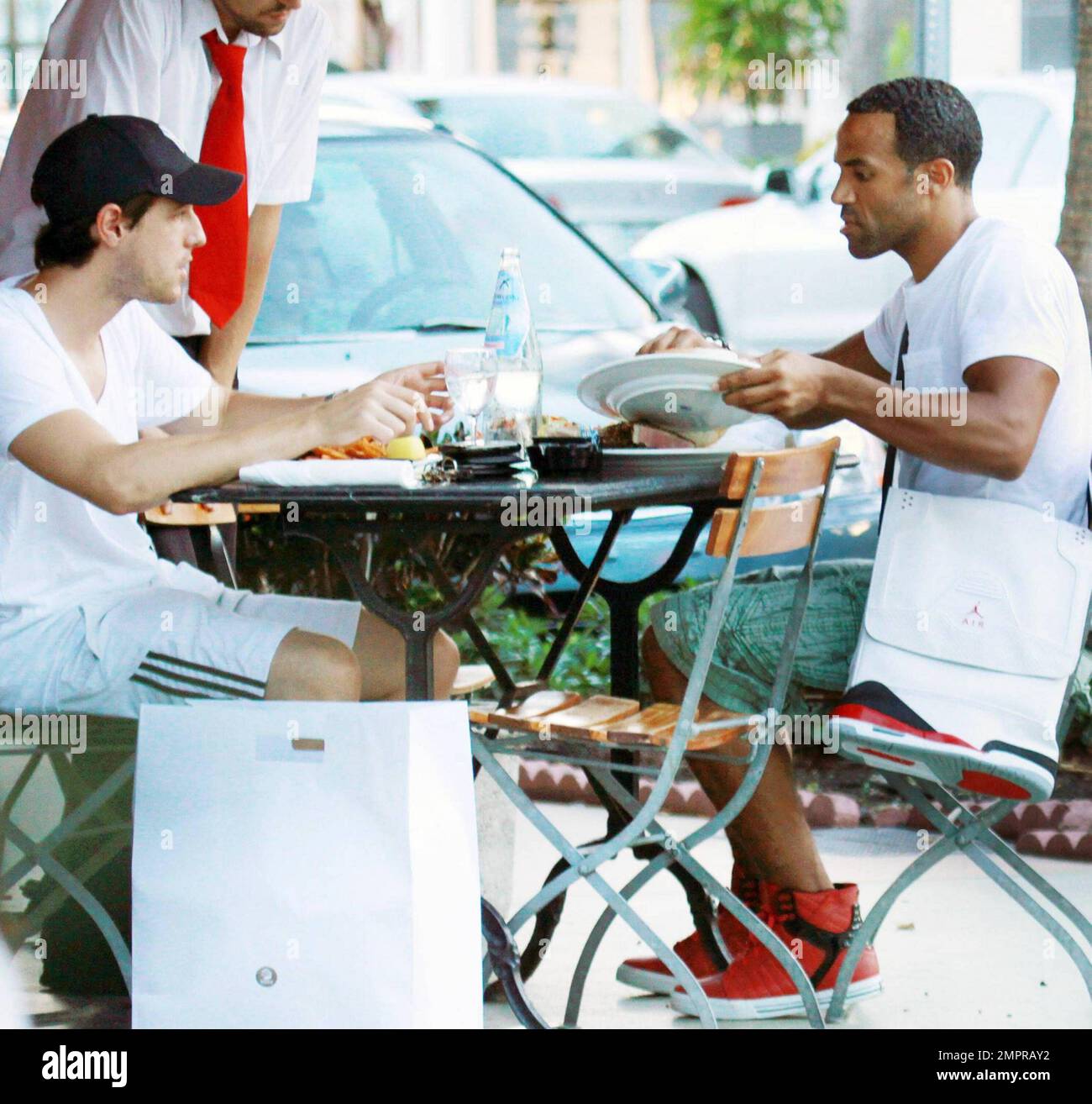 EXCLUSIVE!! British R&B singer Craig David tucks in to his lunch at an ...