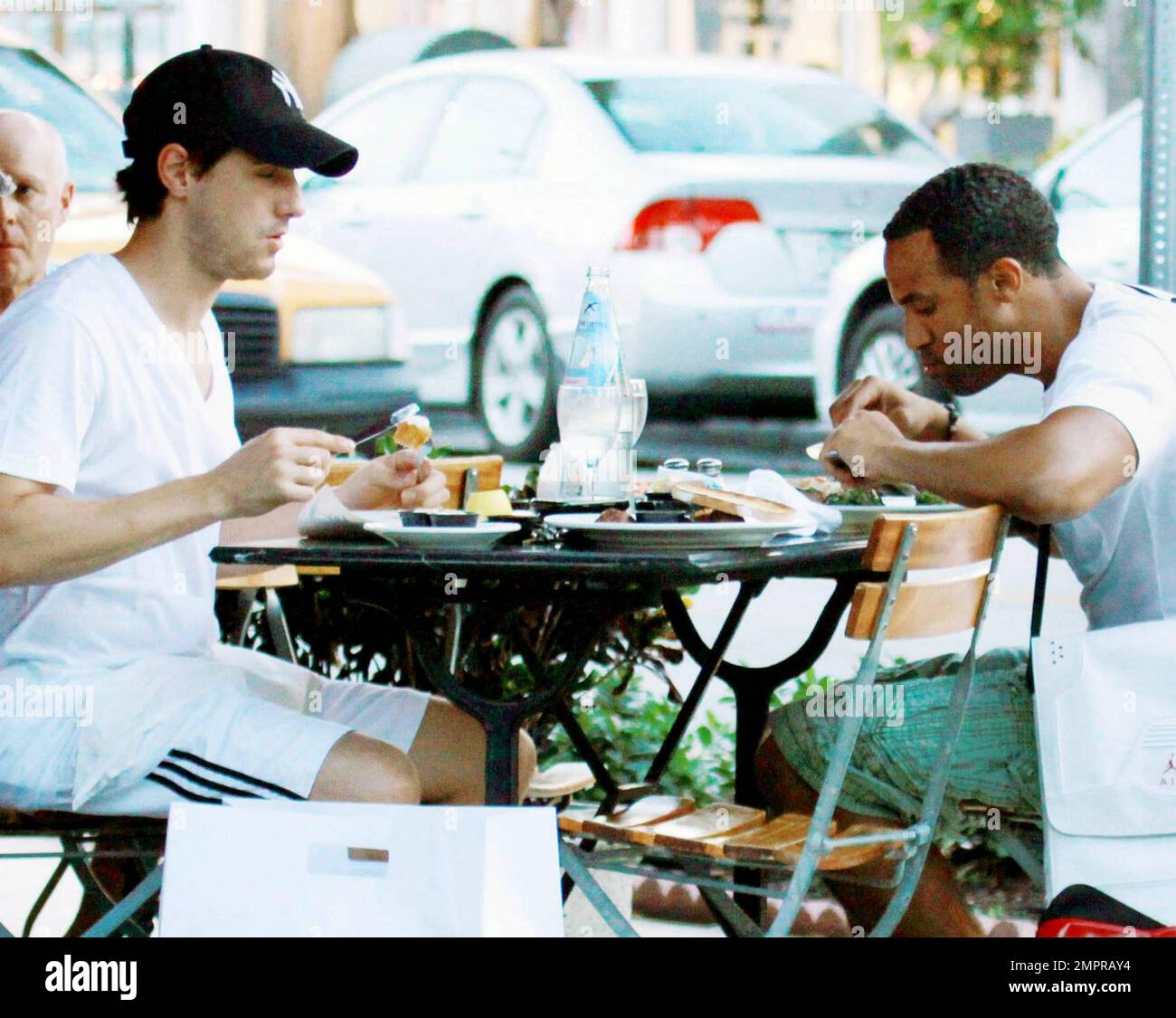 EXCLUSIVE!! British R&B singer Craig David tucks in to his lunch at an ...