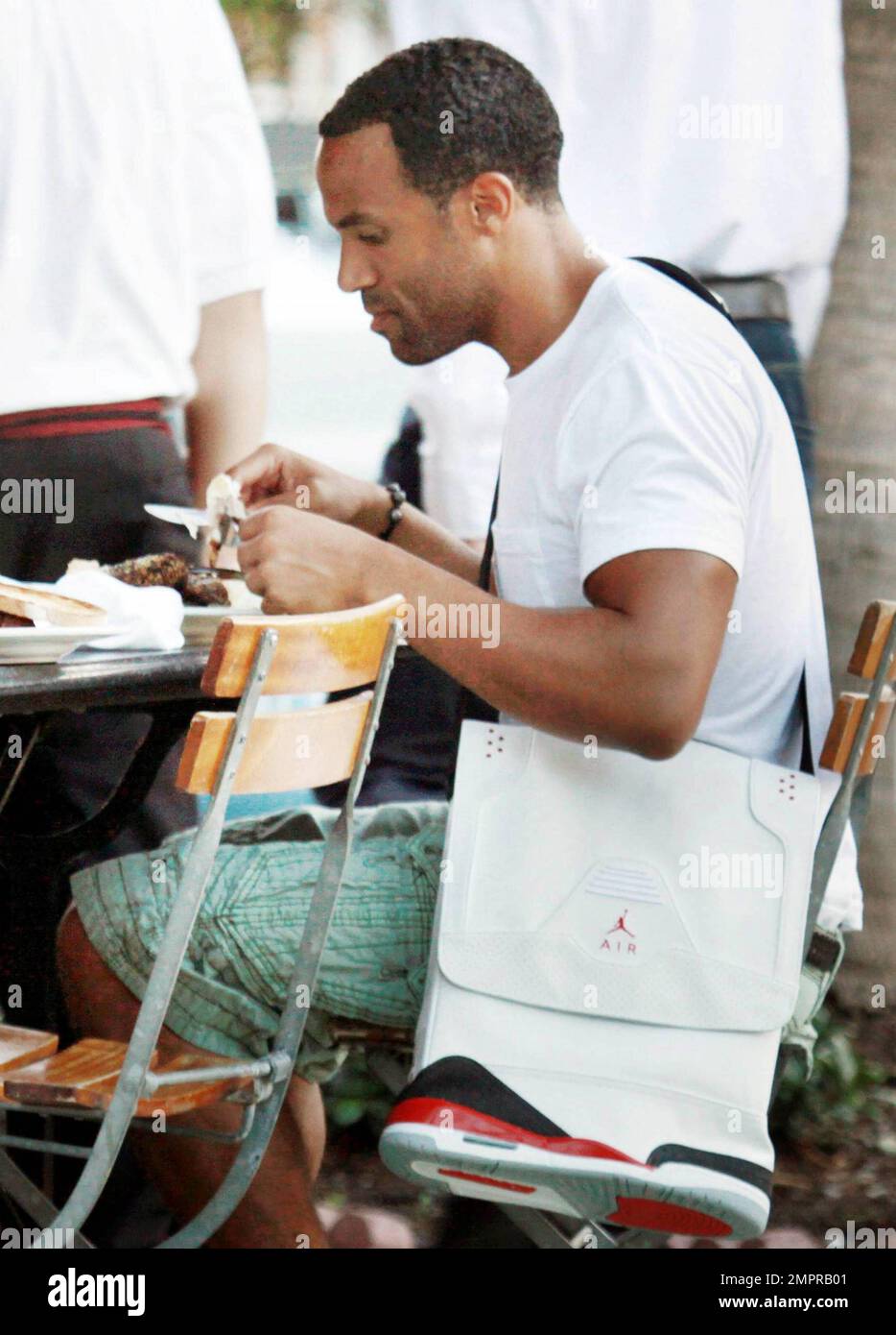 EXCLUSIVE!! British R&B singer Craig David tucks in to his lunch at an ...