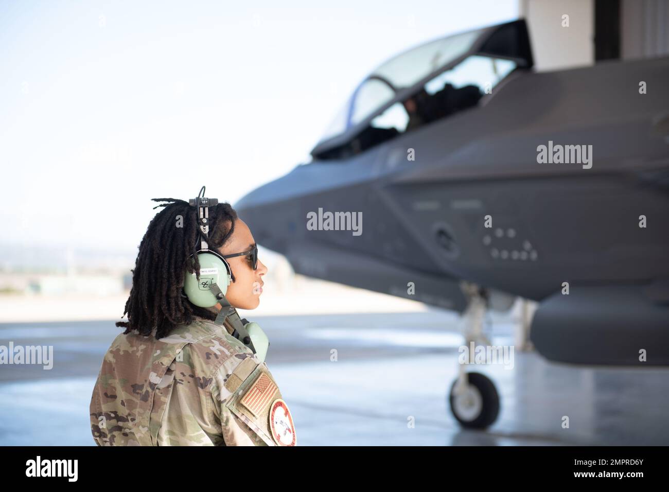 Senior Airman Chelsea Lewis, 493rd Aircraft Maintenance Unit crew chief ...