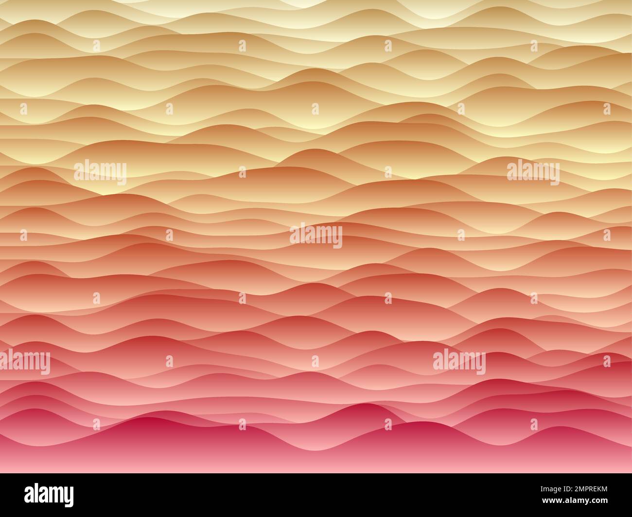 Abstract curves background. Smooth curves with gradients in yellow and ...