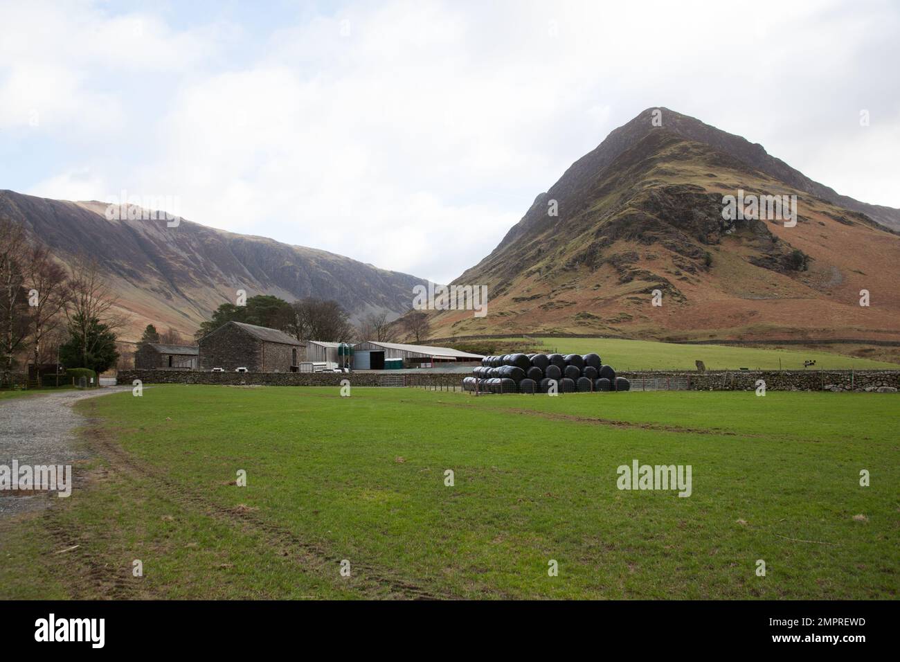 A farm in the Buttermere Valley in The Lake District in Allerdale ...