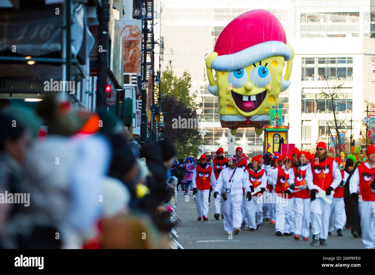 The SpongeBob SquarePants parade float is seen at the 91st Macy's ...