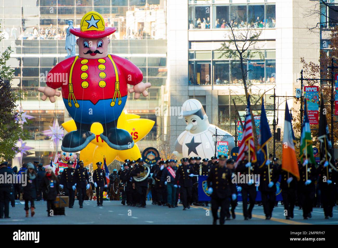 The Harold The Fireman parade float is seen at the 91st Macy's ...